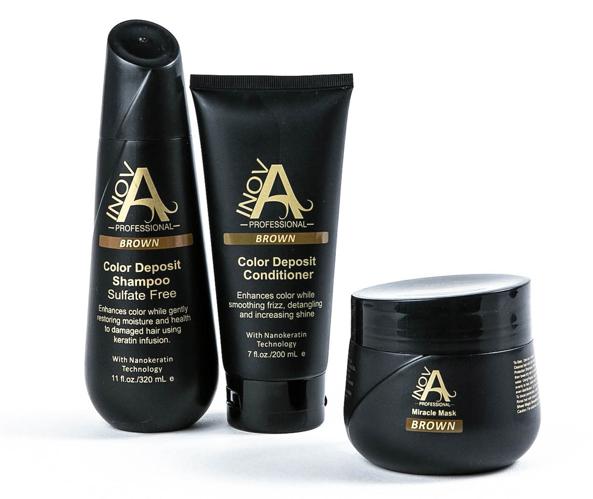 Inova Professional Brown Color Deposit Shampoo - 11 oz.